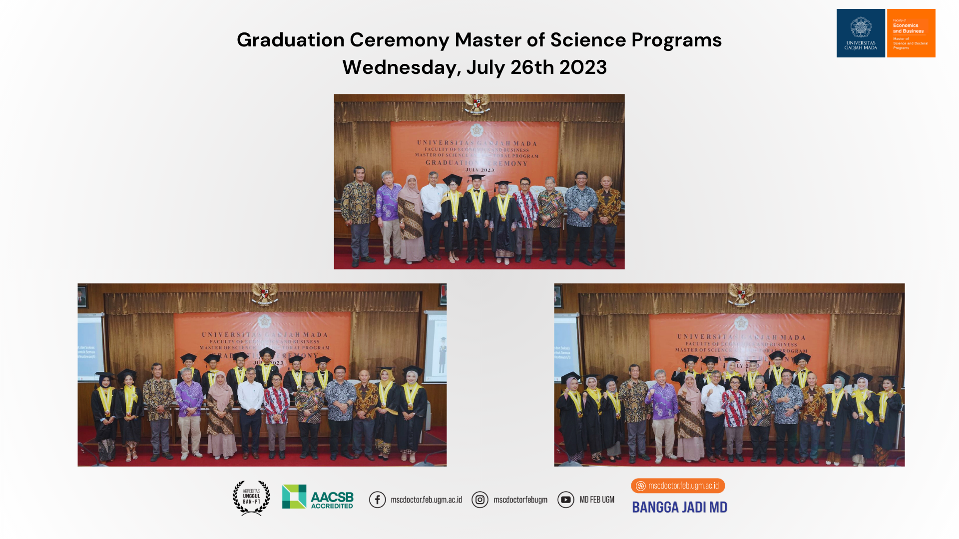 Graduation Ceremony, Period in July 2023 - Master of Science and Doctor ...