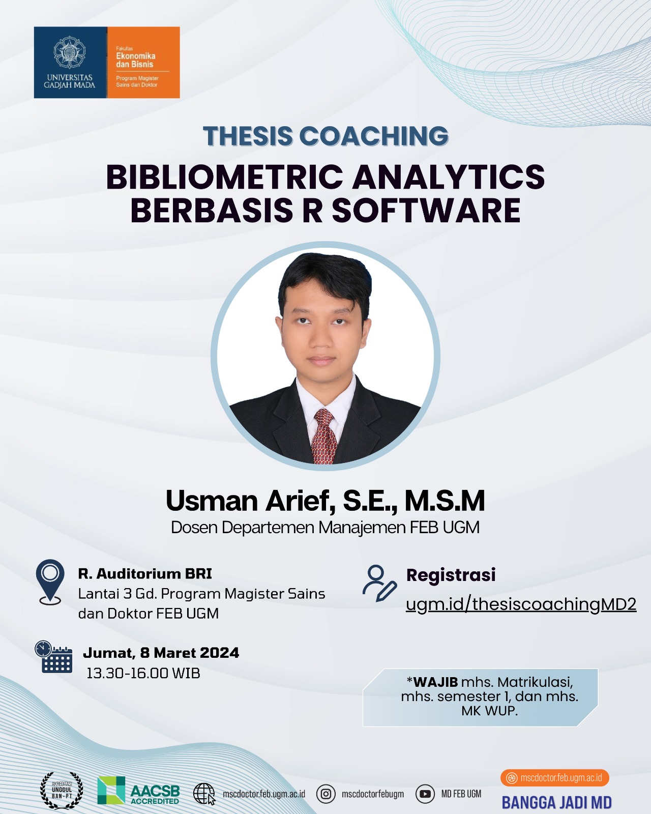 THESIS COACHING - Magister Sains dan Doktor - Fakultas Ekonomika dan ...